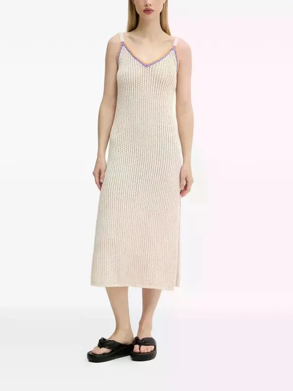 Rip Curl Cala Vadella Open-knit Midi Dress - Neutrals