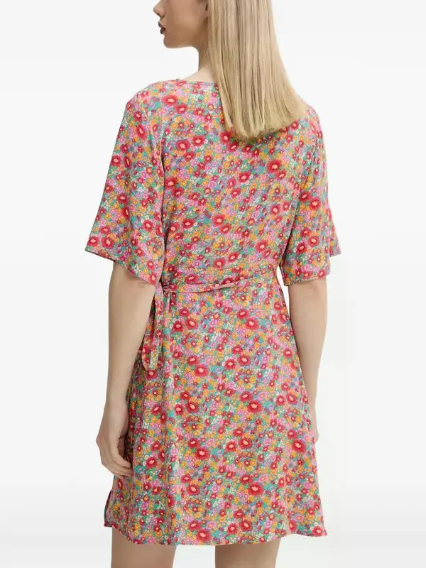 Rip Curl Las Dalias Ditsy Floral-print Wrap Mini Dress