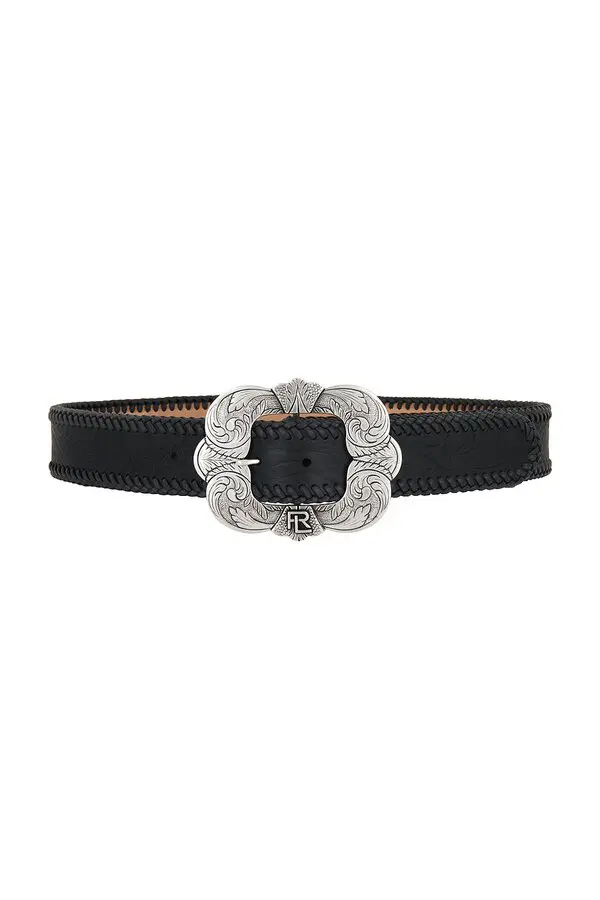 Ralph Lauren Embossed Wide Belt - Black
