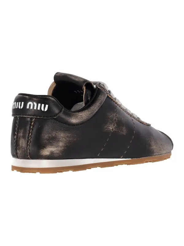 Miu Miu Plume" Sneakers - Black