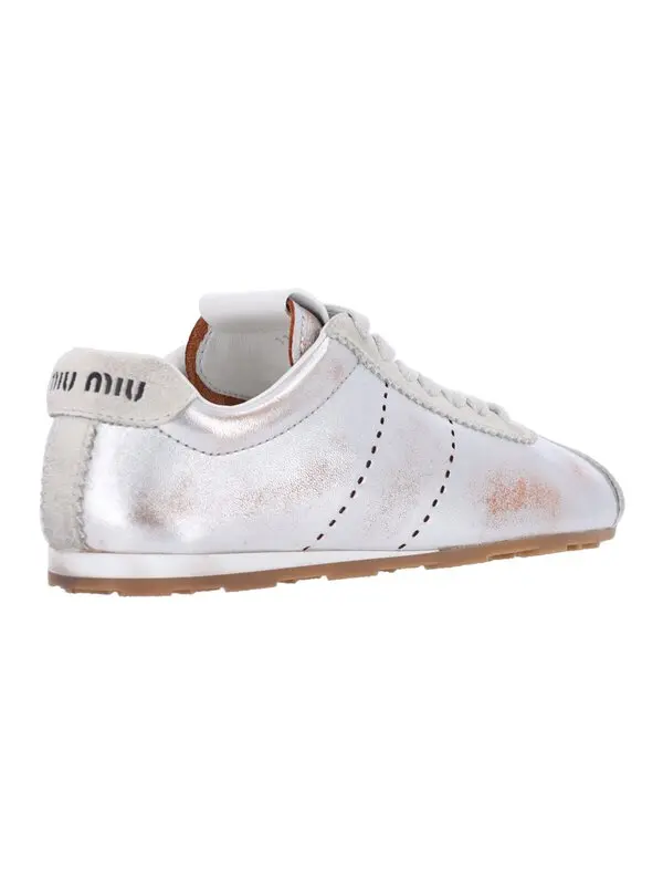 Miu Miu Plume" Sneakers - Silver