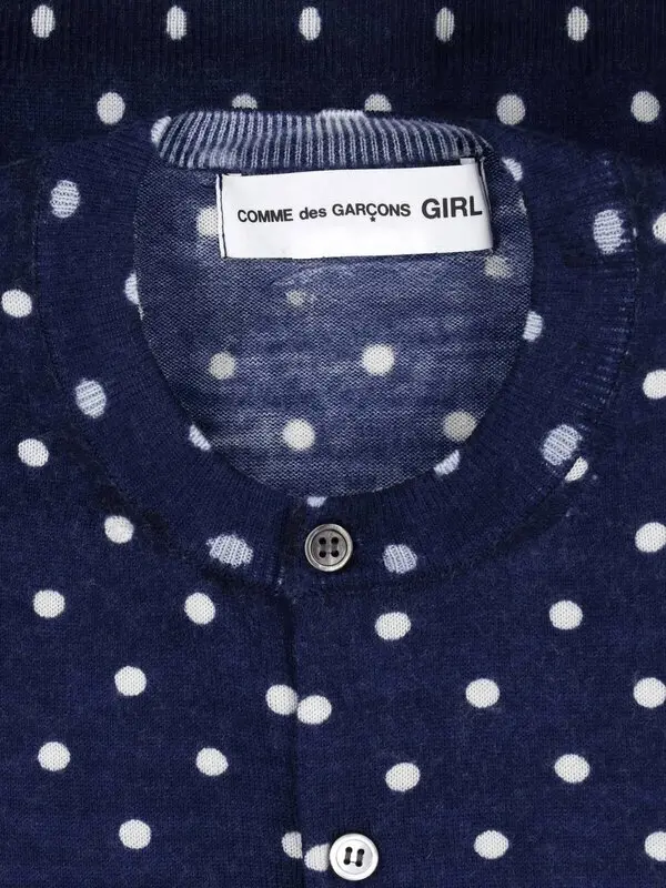 Comme Des Garçons Polka Dot Wool Cardigan