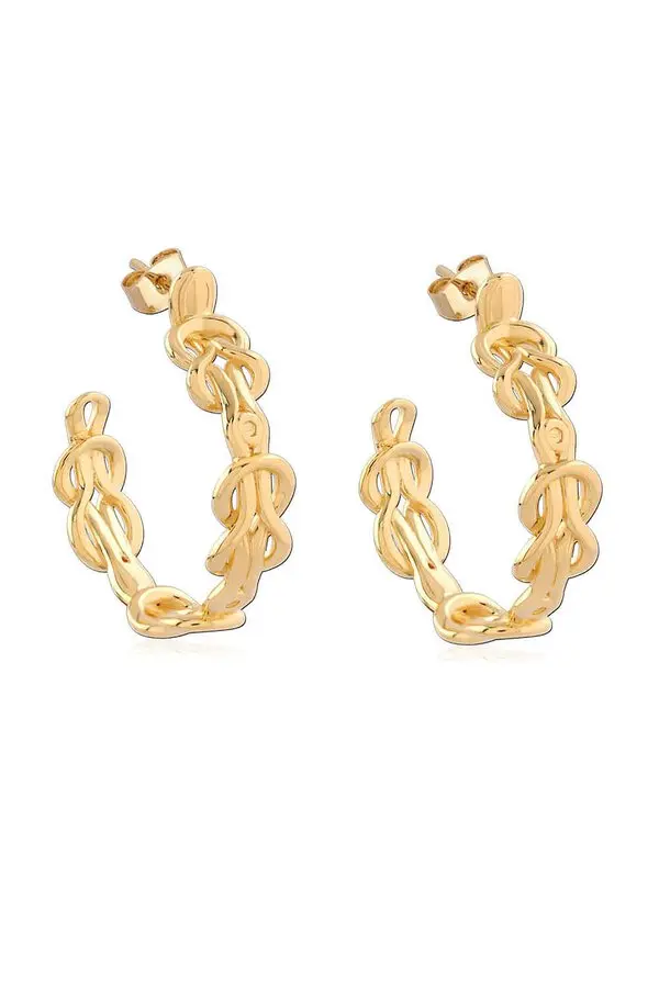 ASTOR & ORION Hecate Knotted Hoop Earrings - Gold