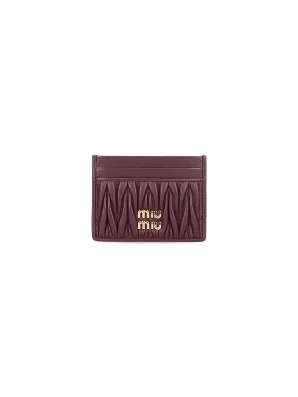 Miu Miu Cardholder Logo - Red