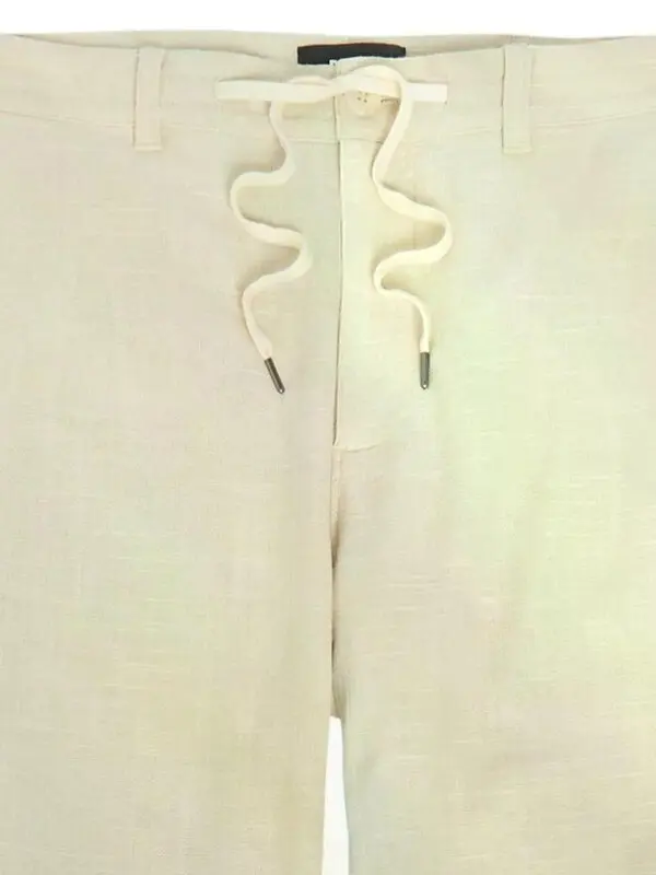 Paige Slub Texture Drawstring Waist Trousers