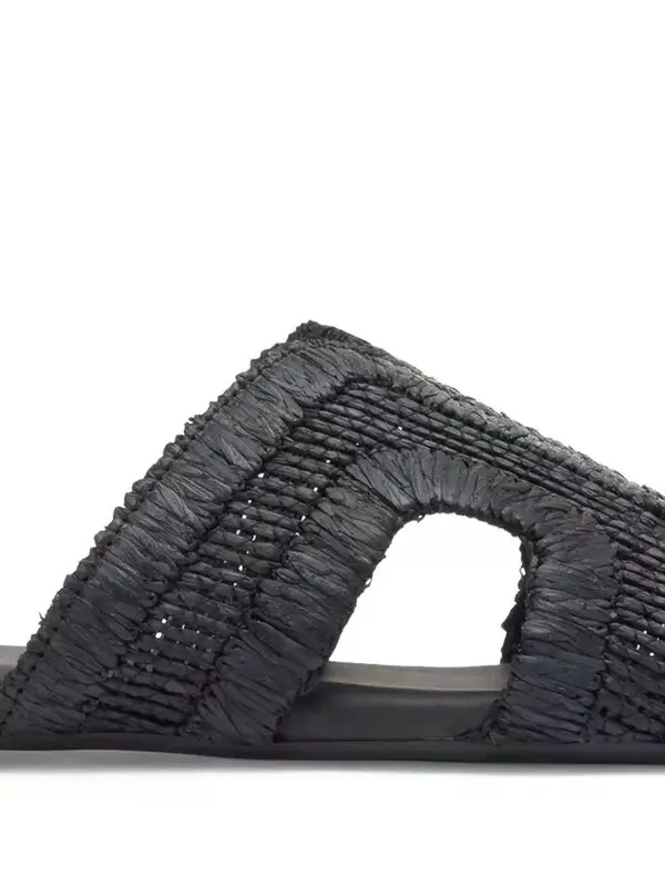 CastaÑer Philipa Woven Slides - Black