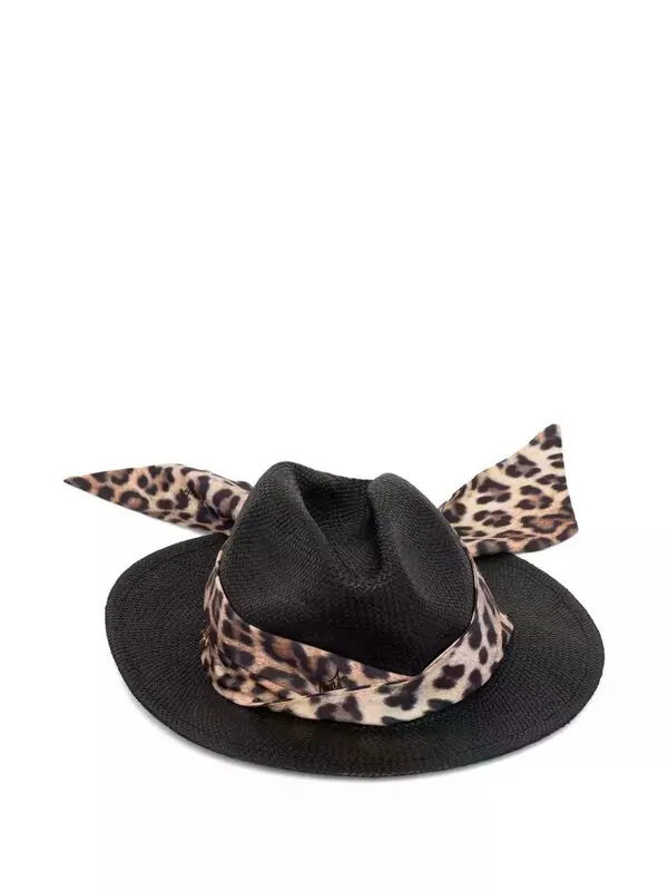 Liu Jo Leopard-print Foulard Fedora Hat