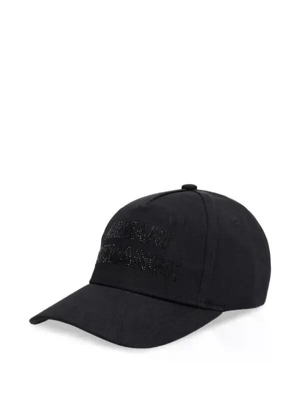 Armani Exchange Crystal Embellished Baseball Cap - Black