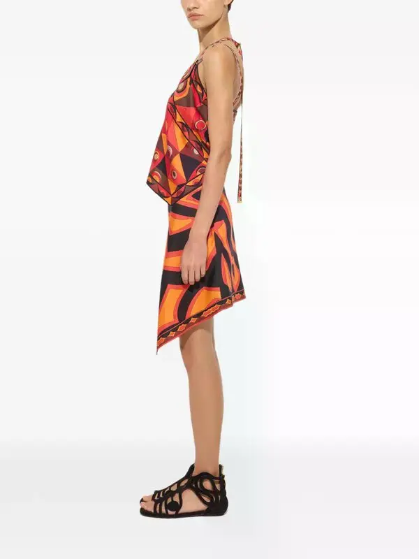 Emilio Pucci Occhi Print Silk Twill Scarf Top