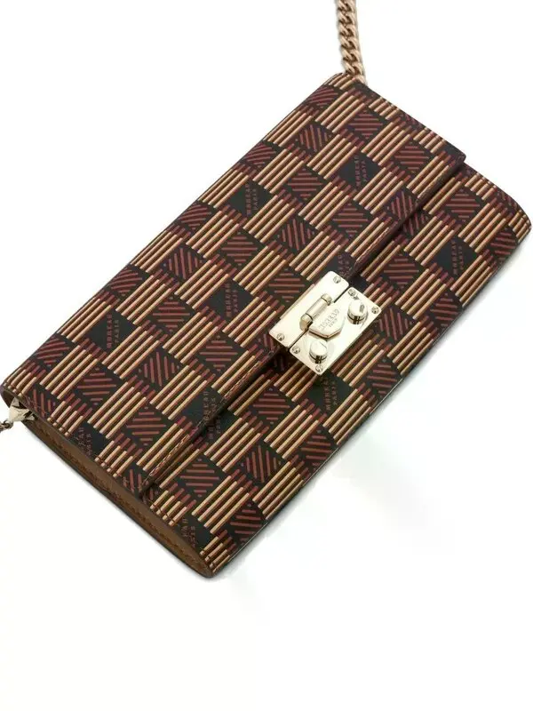 Moreau Signature Pattern Latch-fastening Clutch Bag