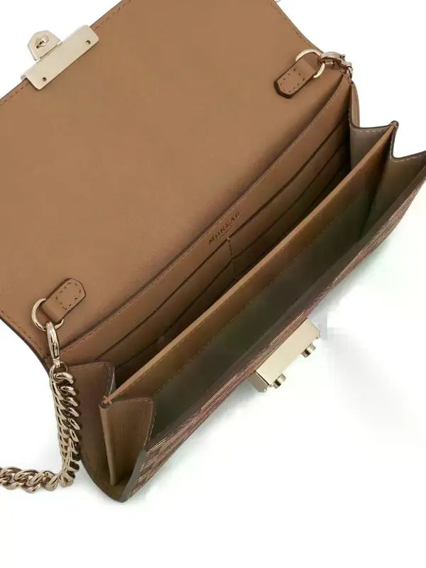 Moreau Signature Pattern Latch-fastening Clutch Bag