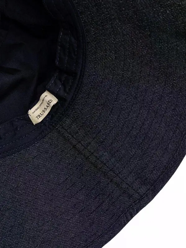 TRUSSARDI Logo Plaque Wide-brim Hat - Blue