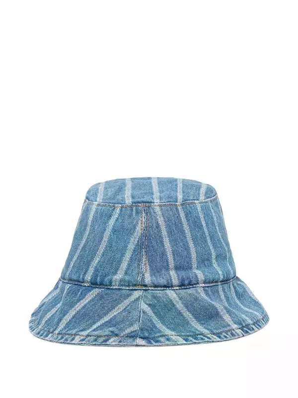 Marc O'polo Striped Denim Bucket Hat - Blue