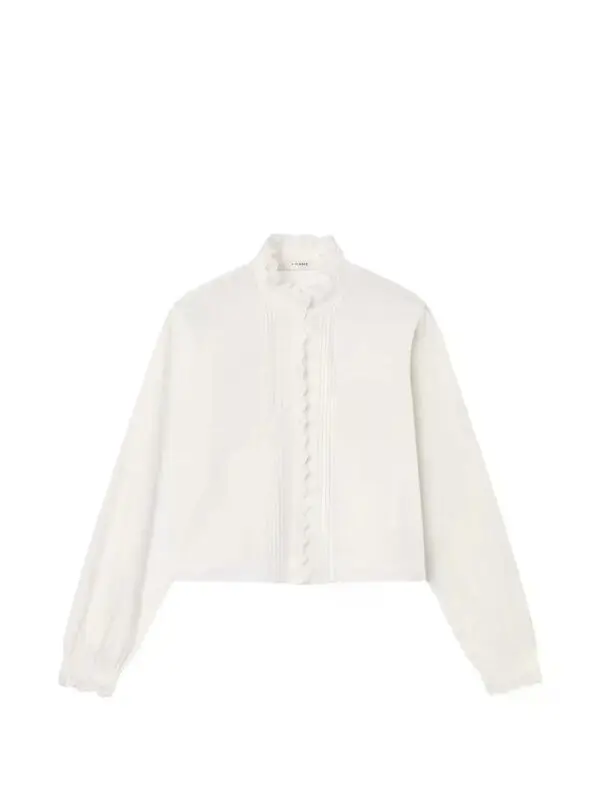 FRAME Keepsake Pintuck Shirt - White