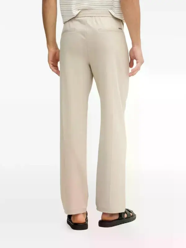 Guess Logo Plaque Straight-leg Trousers