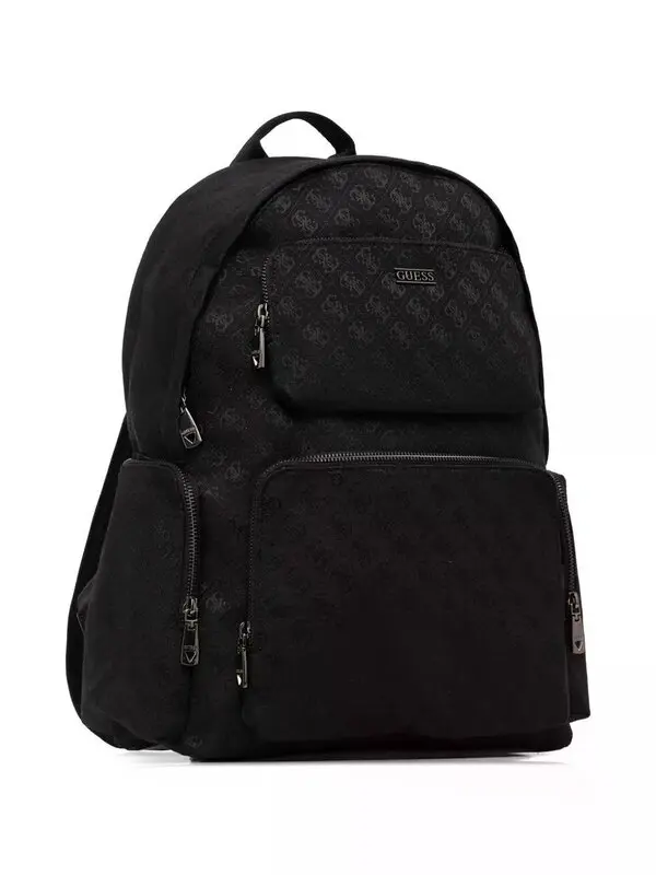 Guess Boston Monogram-pattern Logo-plaque Backpack