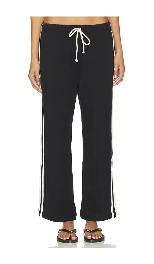 Donni. The Eco-terry Stripe Crop Pant