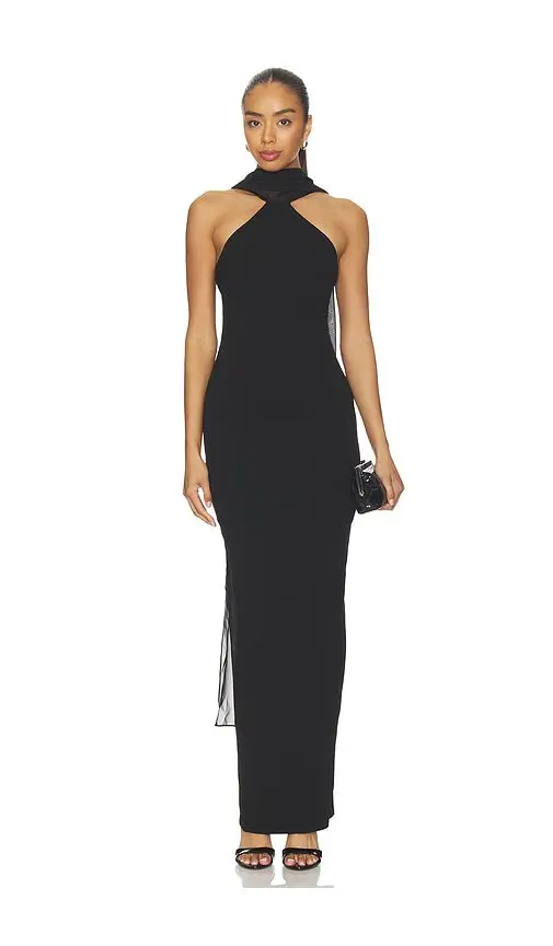 NOOKIE Martini High Neck Gown - Black