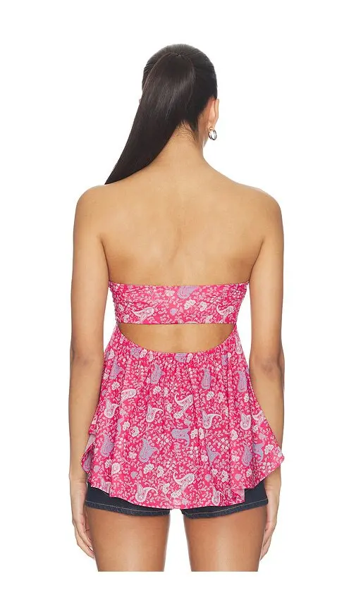 Free People Malia Printed Tube Top