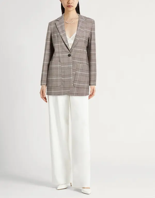 SEMICOUTURE Single-breasted Glen Plaid Blazer