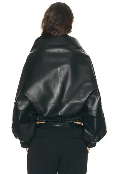 Balenciaga Leather Wrap Jacket