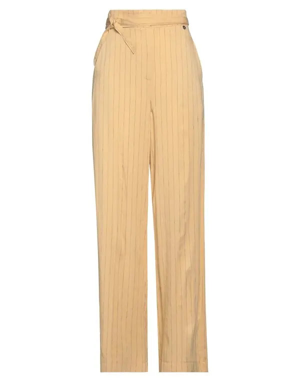 Liu Jo Viscose, Polyamide, And Linen Blend Wide-leg Pants