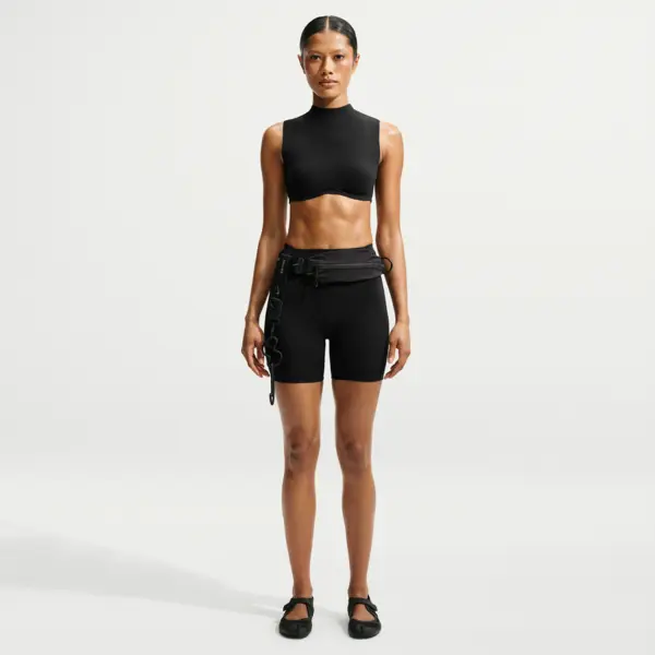 Nike Skims Studio Stretch Light-support Mock Neck Sports Bra