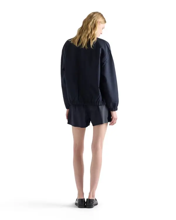 Prada Mohair Wool Blouson Jacket - Navy