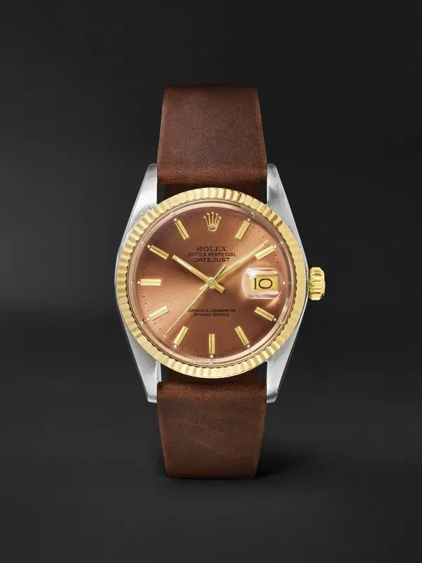 STEPHANIE WINDSOR Rolex Vintage 1979 Datejust Automatic 36mm Stainless Steel And 18k Gold Watch - Brown