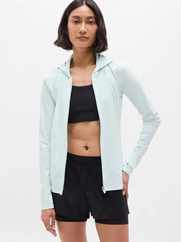 Athleta Sunstop Upf 40+ Zip-up Jacket - Sky