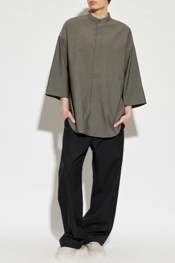 Fear Of God Shirt With A Stand-up Collar - Grey