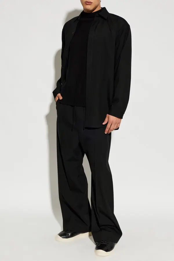 JIL SANDER Wool Crew Neck Sweater - Black