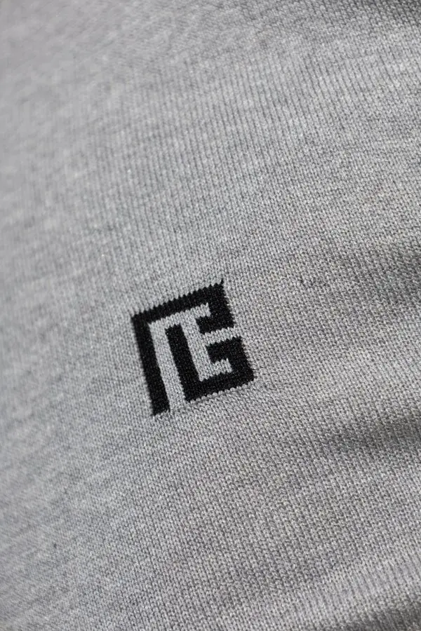Balmain Crew Neck Sweater With Embroidered Logo