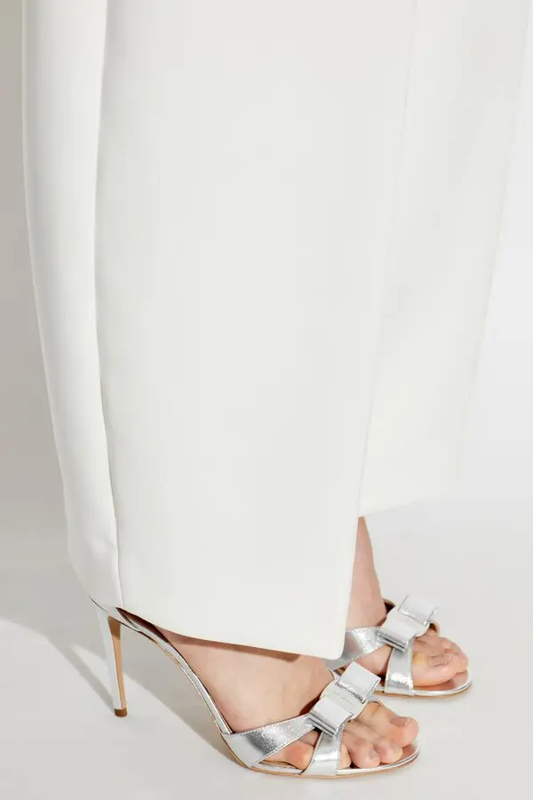 FERRAGAMO Roxy' Heeled Sandals - Silver