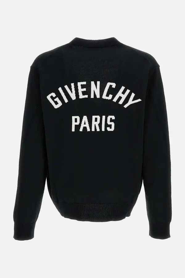 Givenchy Cotton-knit V-neck Cardigan - Nero