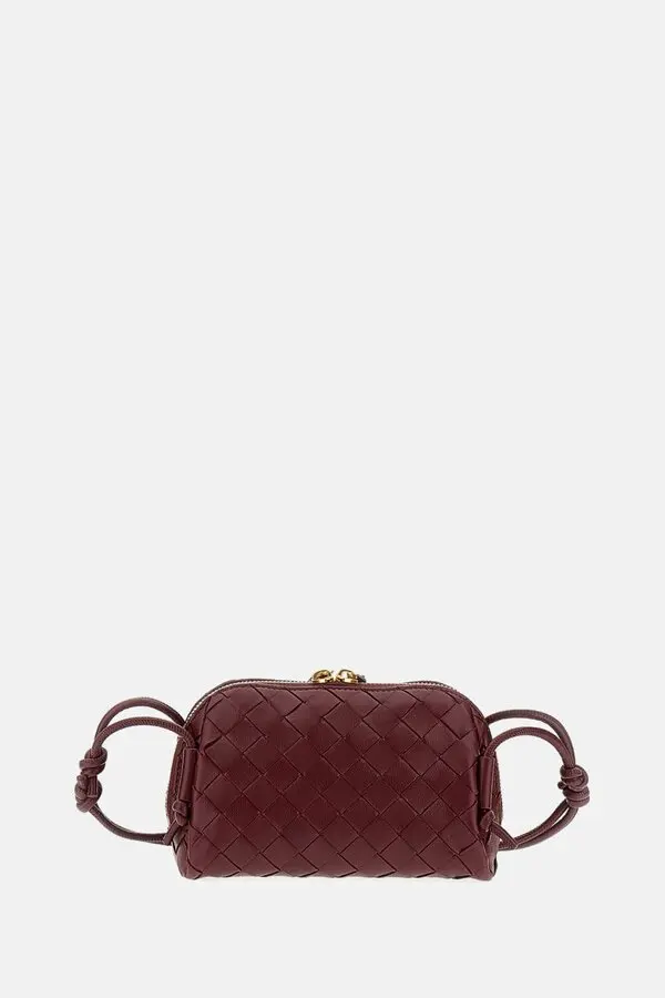 Bottega Veneta Nappa Leather Clutch - Red