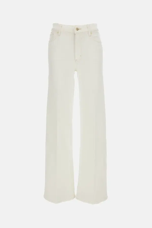 FRAME Jeans Le Slim Palazzo Long - Bianco