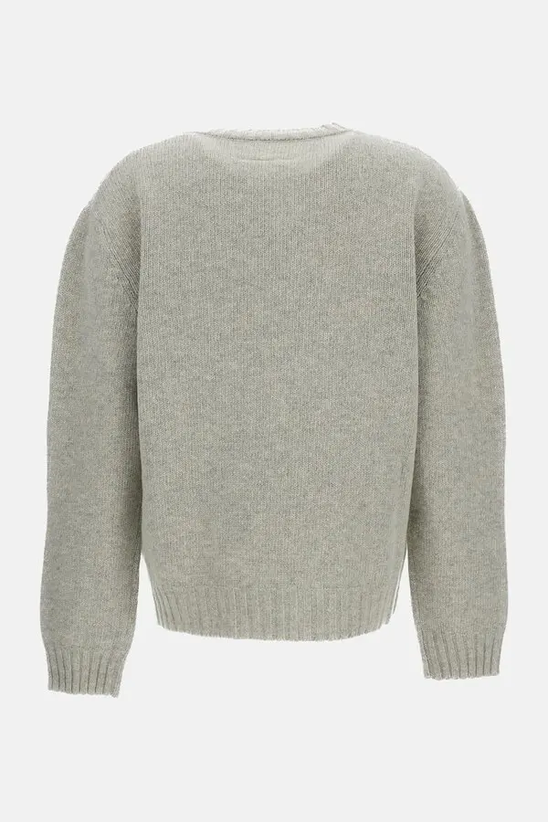 MAISON MARGIELA Crew Neck Wool-blend Sweater - Grey