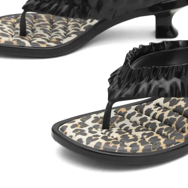 Melissa X Ganni Thong Kitten Heel Sandals