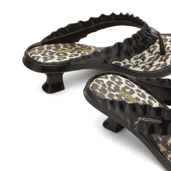 Melissa X Ganni Thong Kitten Heel Sandals