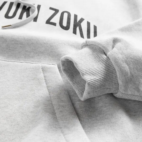 MKI MIYUKI ZOKU Arch Hoodie - Light Grey/deep Navy