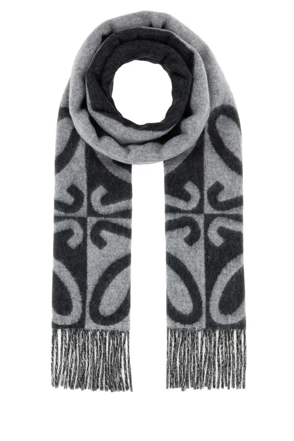 Loewe Two-tone Wool Blend Scarf - Multicolor