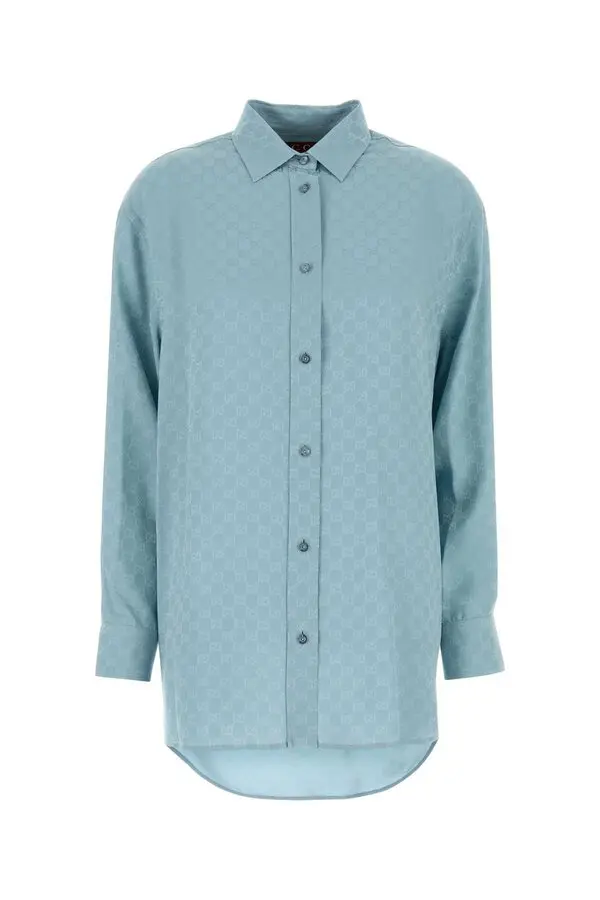 Gucci Light Silk Oversize Shirt - Blue