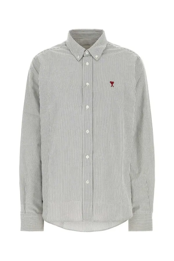 AMI Paris Embroidered Oxford Shirt - Multicolor
