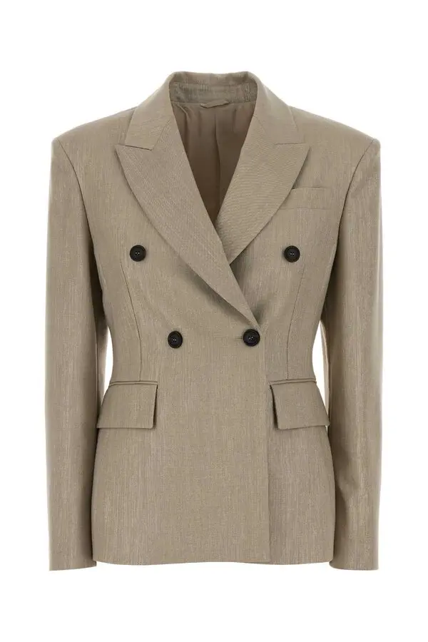 Brunello Cucinelli Cappuccino Twill Blazer - Brown
