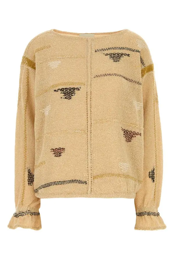 Isabel Marant Étoile Embroidered Linen Blend Sweater - Multicolor