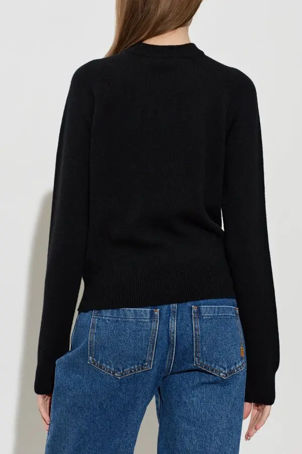 Balmain Wool And Cashmere Sweater With Gold-tone Button Detailing