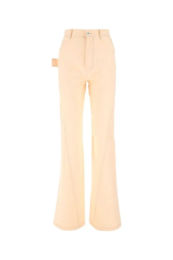 Bottega Veneta Cotton Wide Leg Trousers - Orange