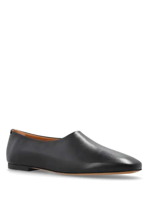 JIL SANDER Leather Ballet Flats - Black