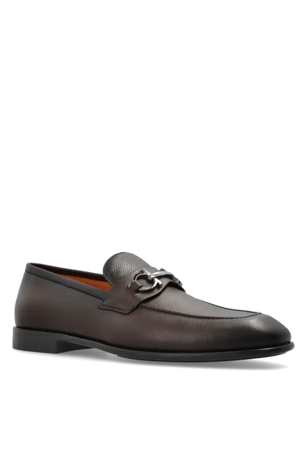 FERRAGAMO Foster Loafers With Horsebit Buckle - Brown